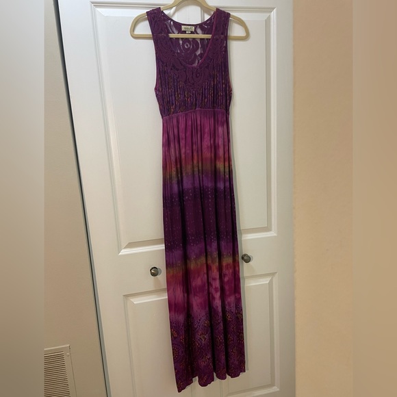 ONE WORLD | Dresses | One World Brand Medium Lace Top Purple With ...